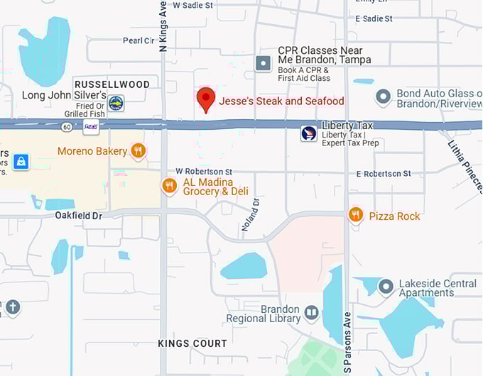 16. jesse's steak and seafood map