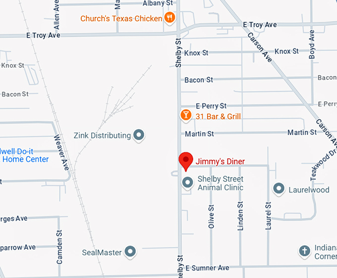 16. jimmy's diner map
