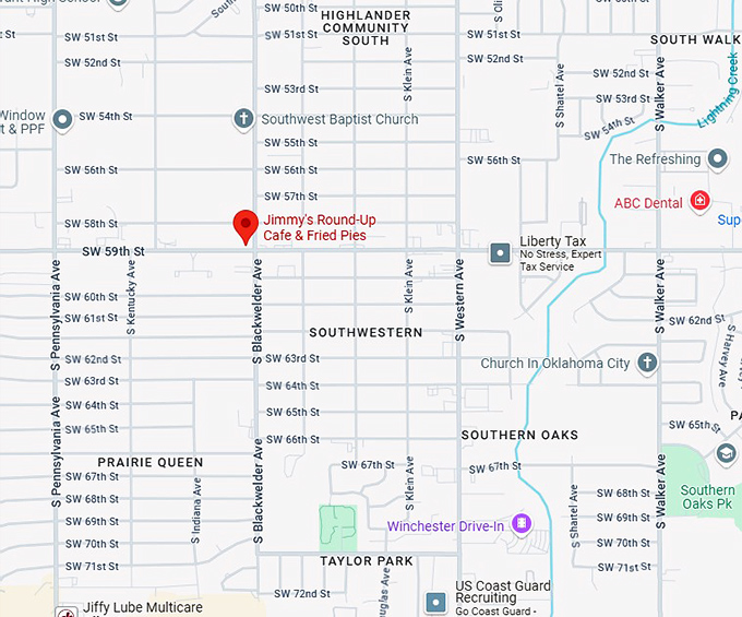 16. jimmy's round up cafe & fried pies map