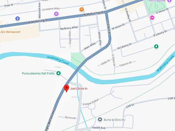 16. joe's drive in map