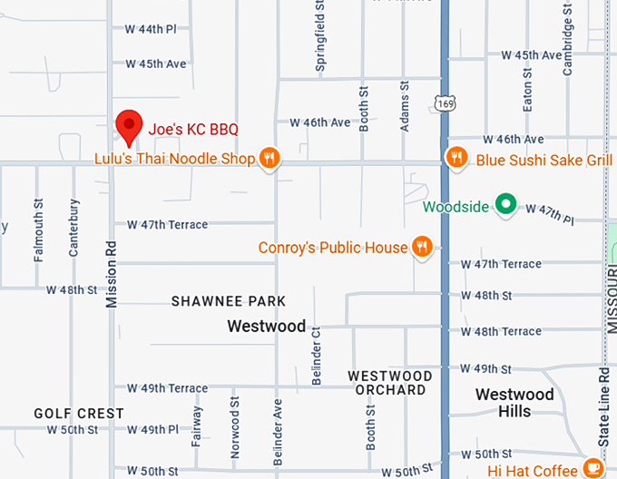 16. joe's kansas city bar b que map