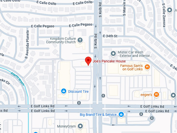 16. joe's pancake house map