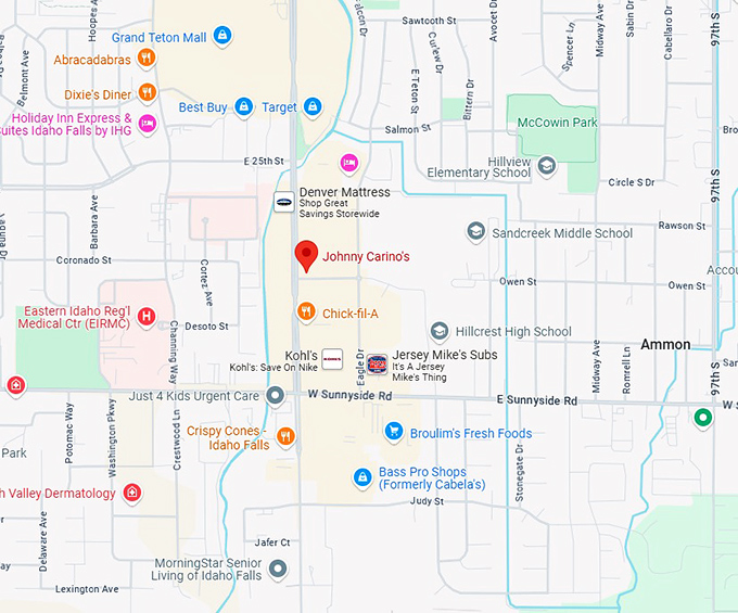 16. johnny carino's map