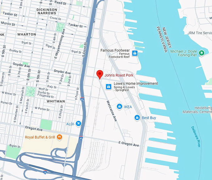 16. john's roast pork map