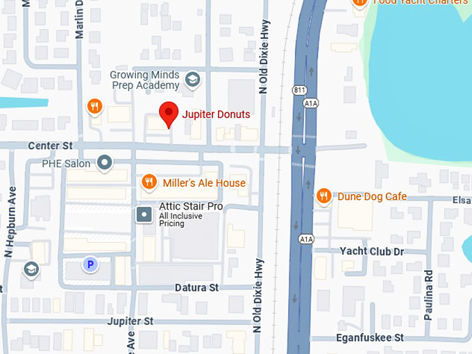 16. jupiter donuts (141 center st) map
