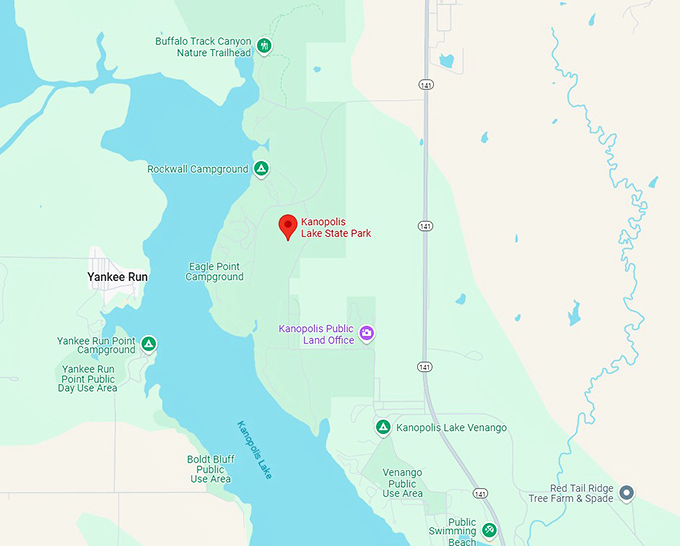 16. kanopolis lake state park map