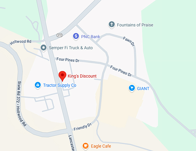 16. king's discount map