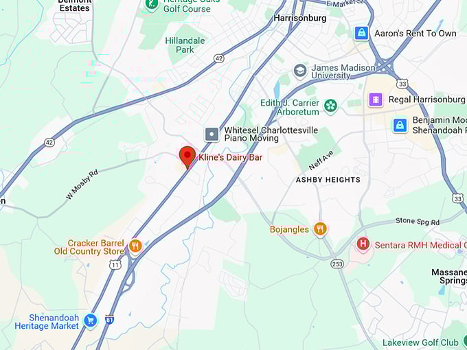 16. kline's dairy bar (2425 s main st) map