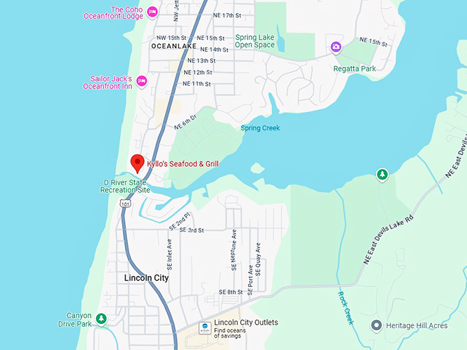 16. kyllo&rsquo;s seafood & grill map