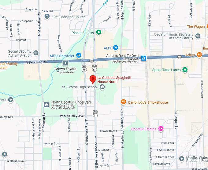 16. la gondola spaghetti house north map
