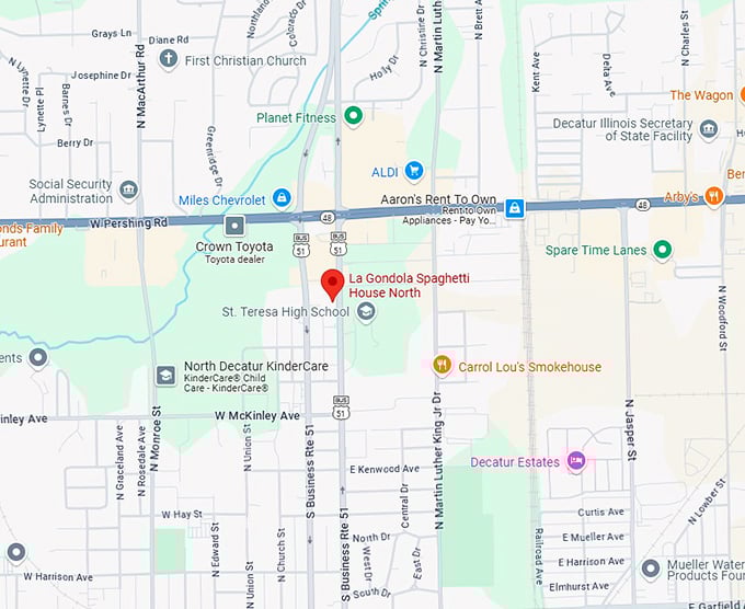 16. la gondola spaghetti house north map