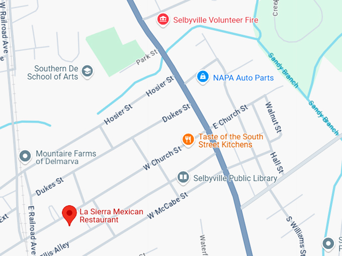 16. la sierra mexican restaurant map