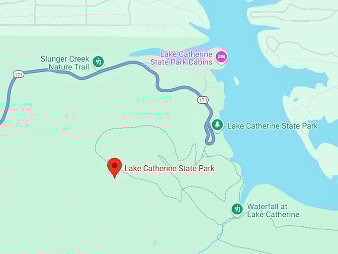 16. lake catherine state park map