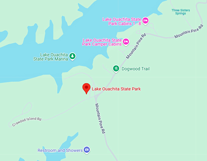 16. lake ouachita state park map