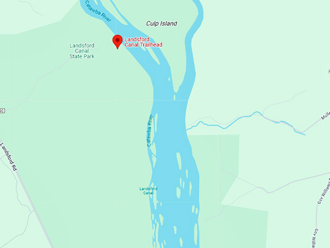 16. landsford canal trail map