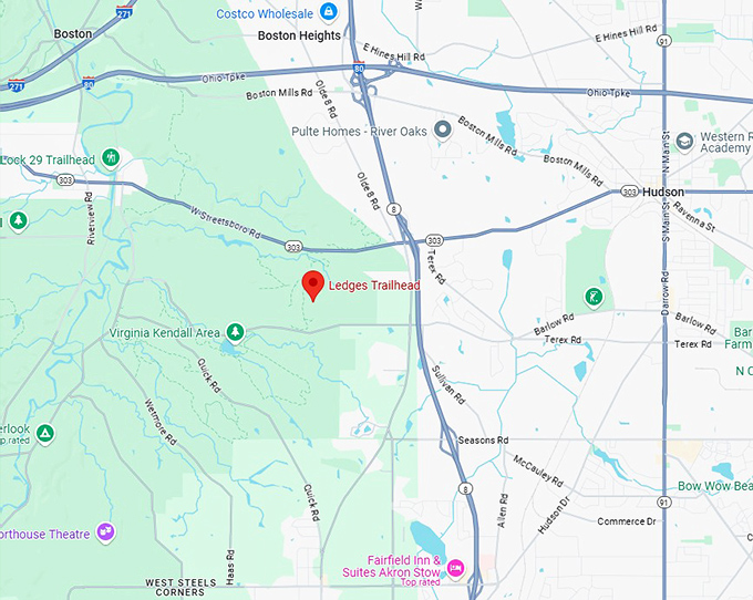16. ledges trailhead map