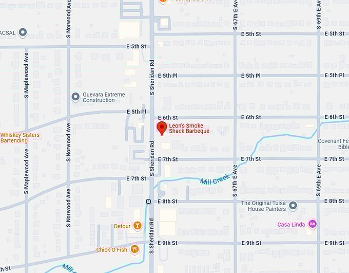 16. leon's smoke shack bbq map