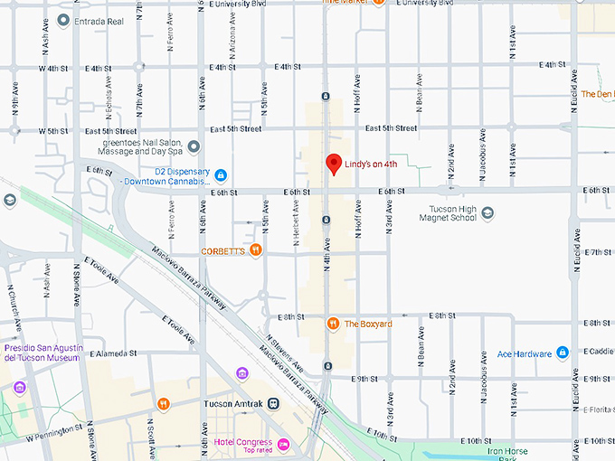 16. lindy's on 4th map