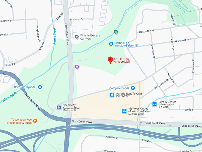 16. lost in time antique mall map