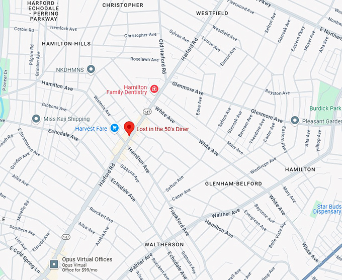 16. lost in the 50's dinermap