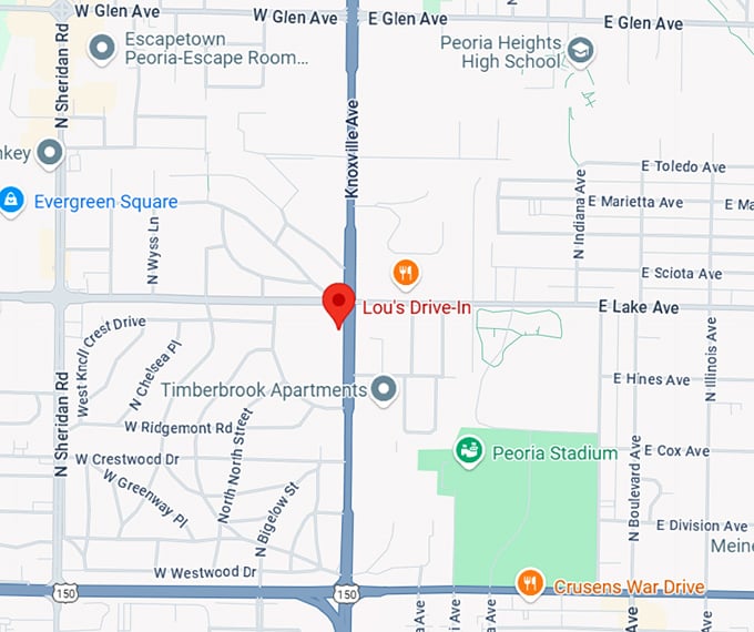 16. lou's drive in map