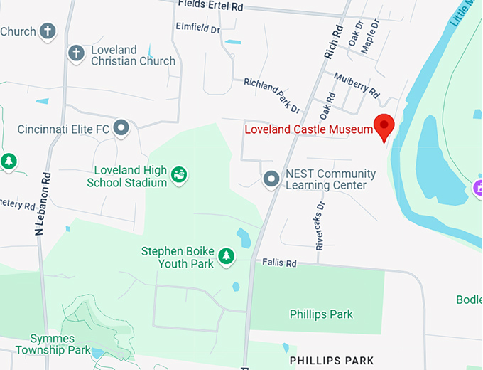 16. loveland castle museum map