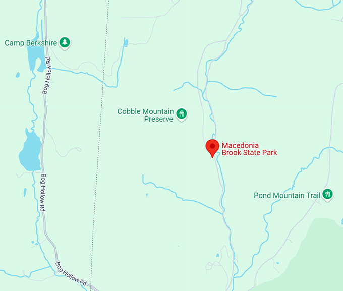 16. macedonia brook state park map