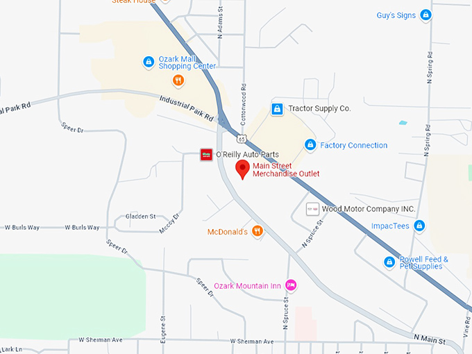 16. main street merchandise outlet map