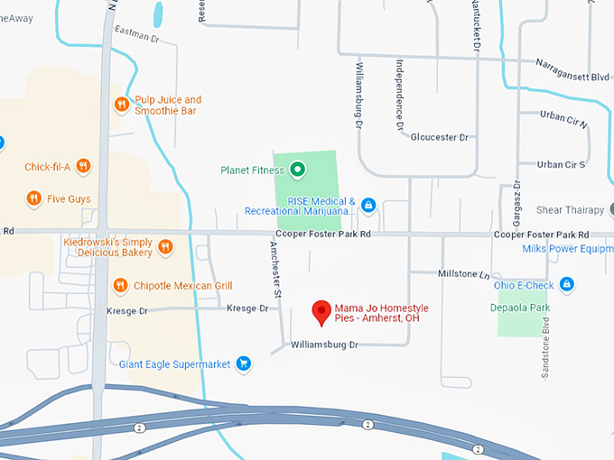 16. mama jo homestyle pies map