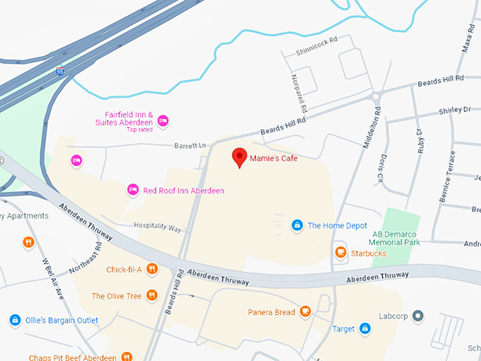 16. mamie's cafe map