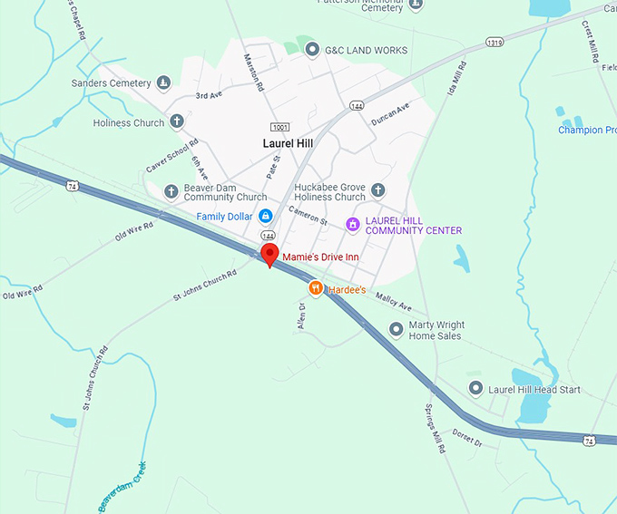 16. mamie's drive inn map