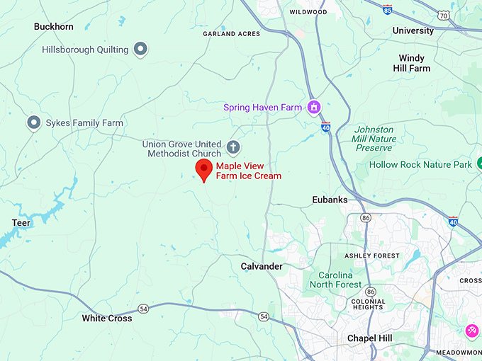 16. maple view farm ice cream map