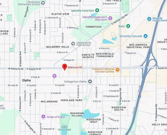 16. mariscos kc map