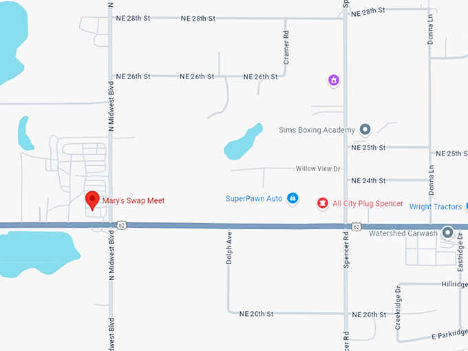 16. mary's swap meet map
