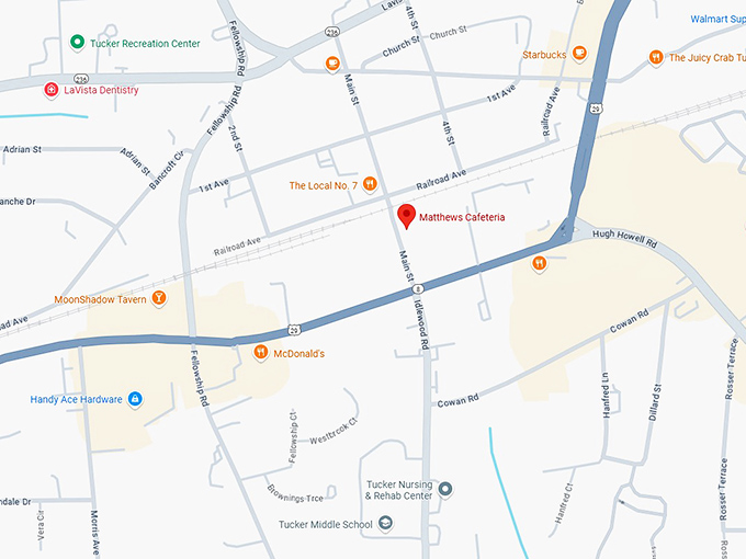16. matthews cafeteria map