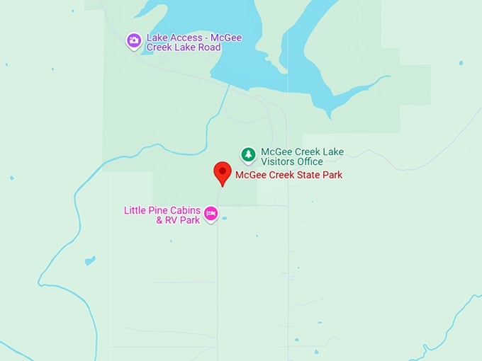 16. mcgee creek state park map