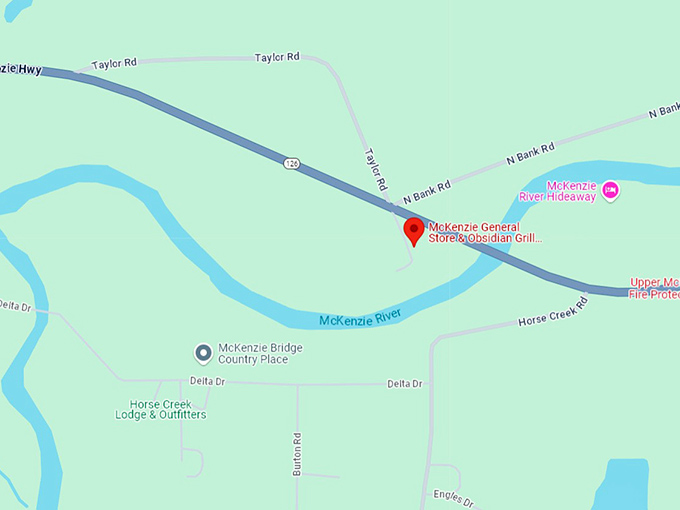 16. mckenzie general store & obsidian grill restaurant map