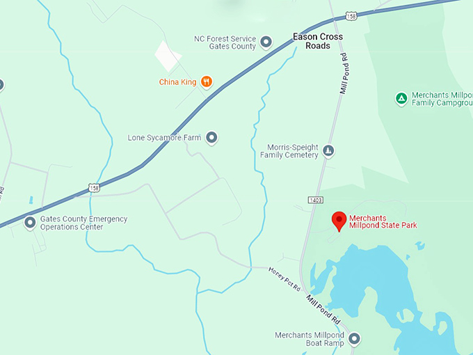 16. merchants millpond state park map