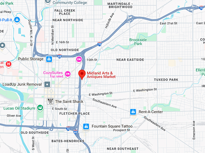 16. midland arts & antiques market map