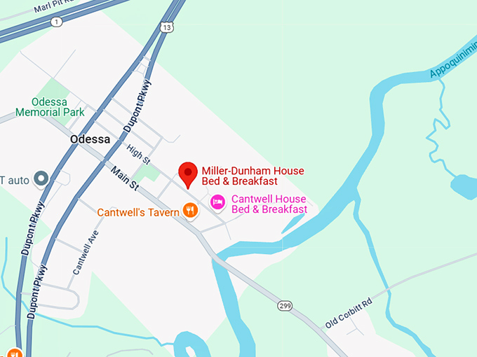 16. miller dunham house bed & breakfast map