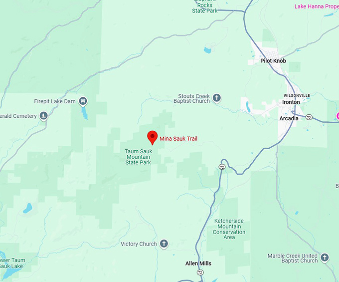 16. mina sauk falls trail map