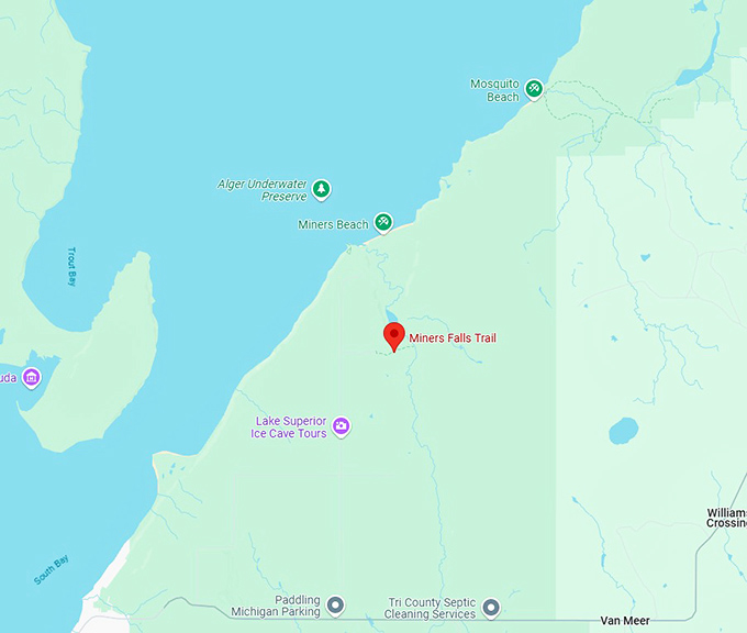 16. miners falls trail map