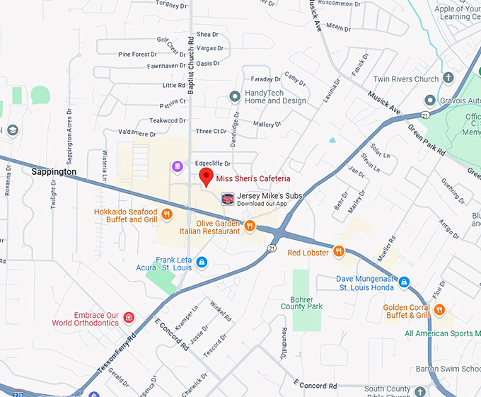 16. miss sheri's cafeteria map