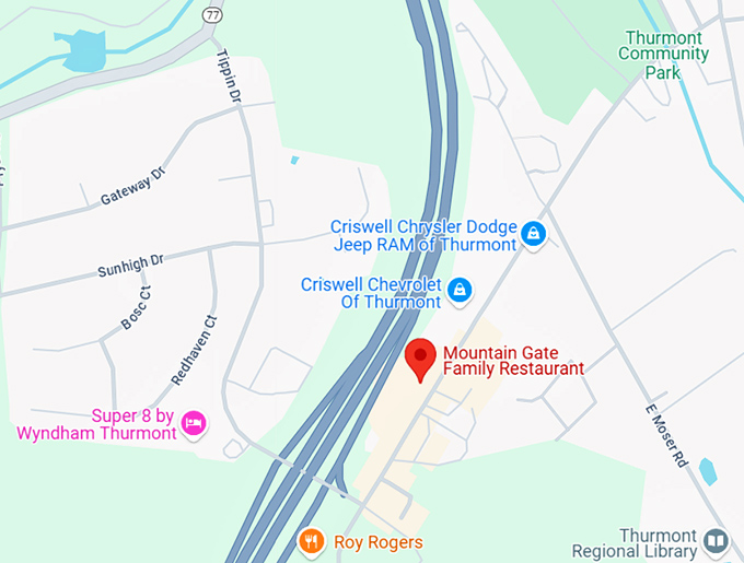 16. mountain gate family restaurant map