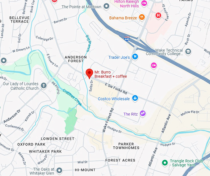 16. mr. burro breakfast + coffee map