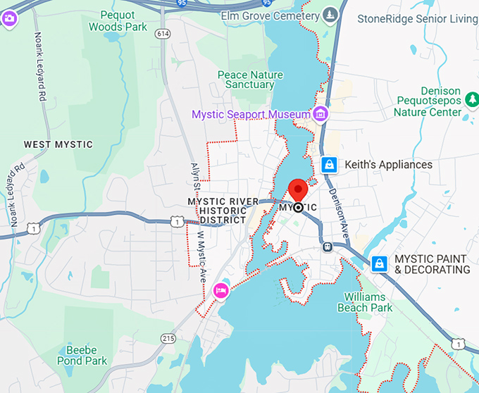 16. mystic connecticut map