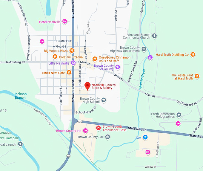 16. nashville general store & bakery map