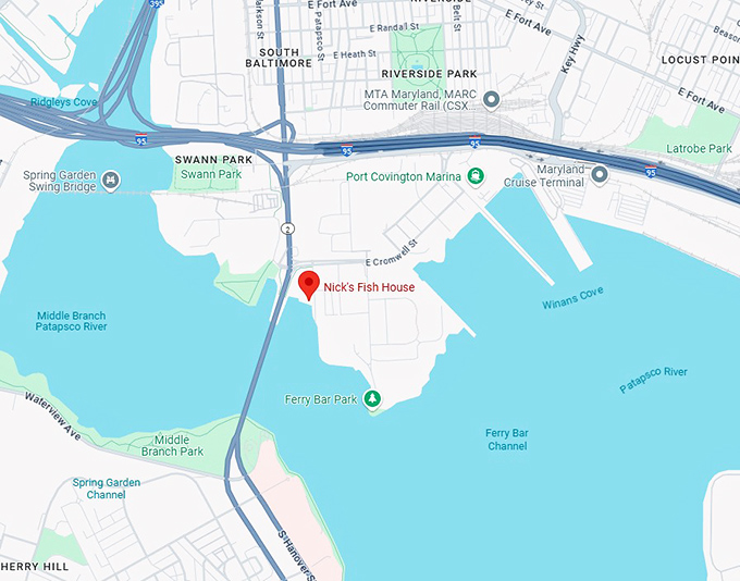 16. nick's fish house map