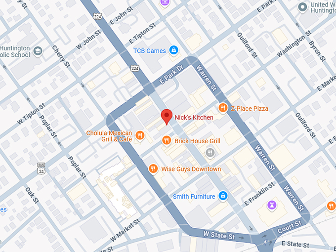 16. nick's kitchen map