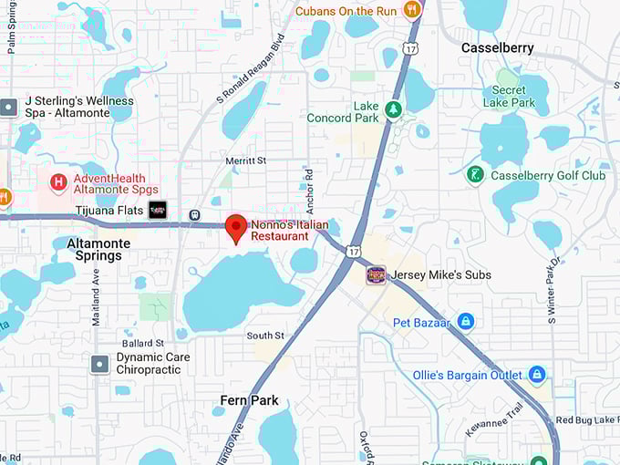 16. nonno's italian restaurant map